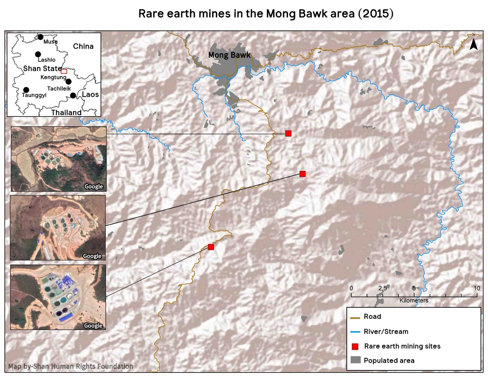 Satellite images expose rare earth mining expansion in northern UWSA area of Mong Bawk - Shan ...